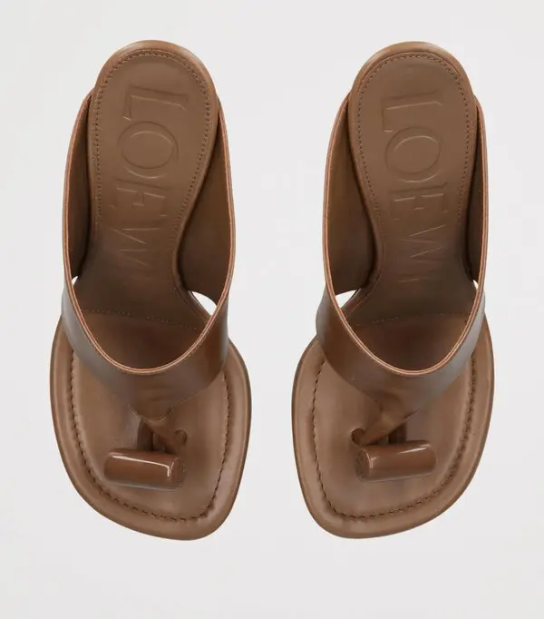 Loewe Leather Toggle Heeled Sandals