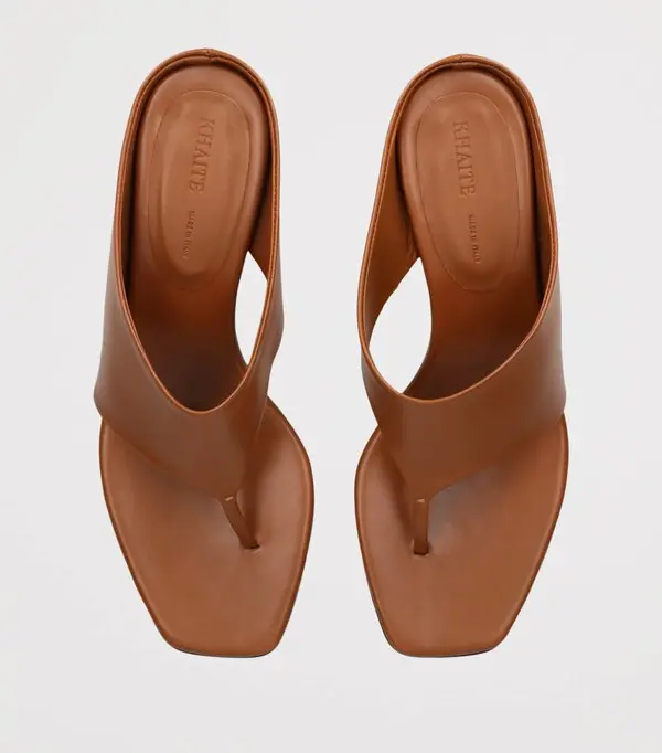 Khaite Marlow Heeled Mules - Brown
