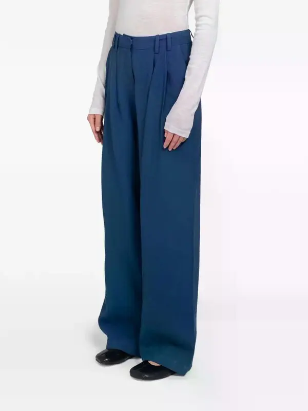 MINIMUM Pleated Wide-leg Trousers