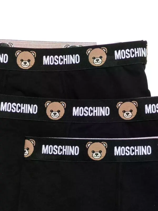 Moschino Teddy Bear Logo-waistband Boxers - Black