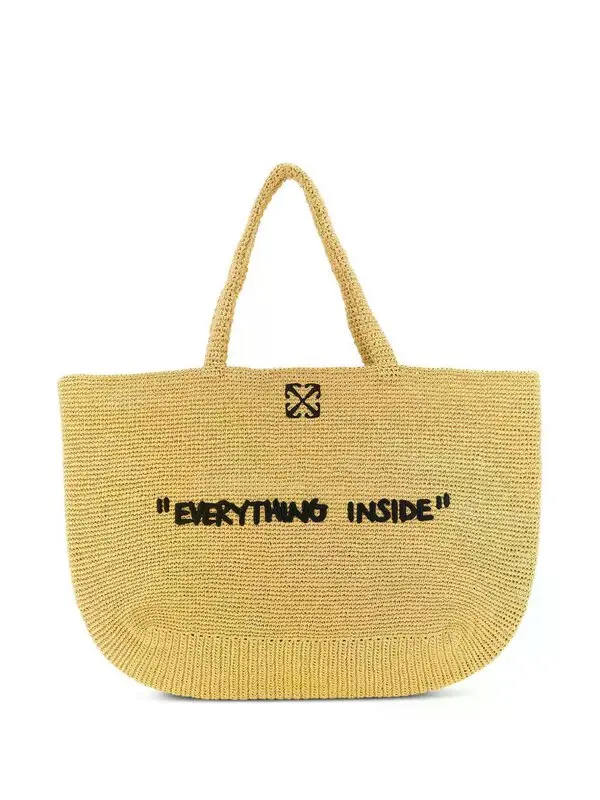 Off-White Jitney Embroidered Tote Bag