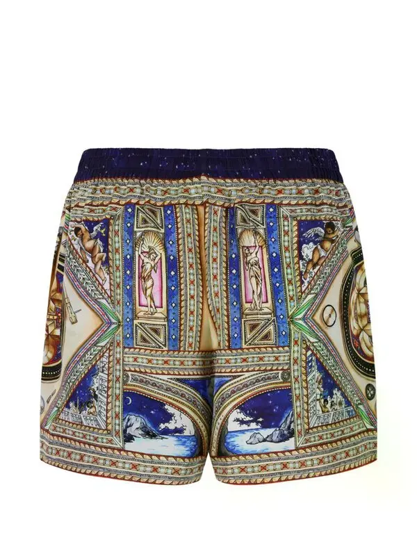 Casablanca Graphic Print Shorts - Neutrals