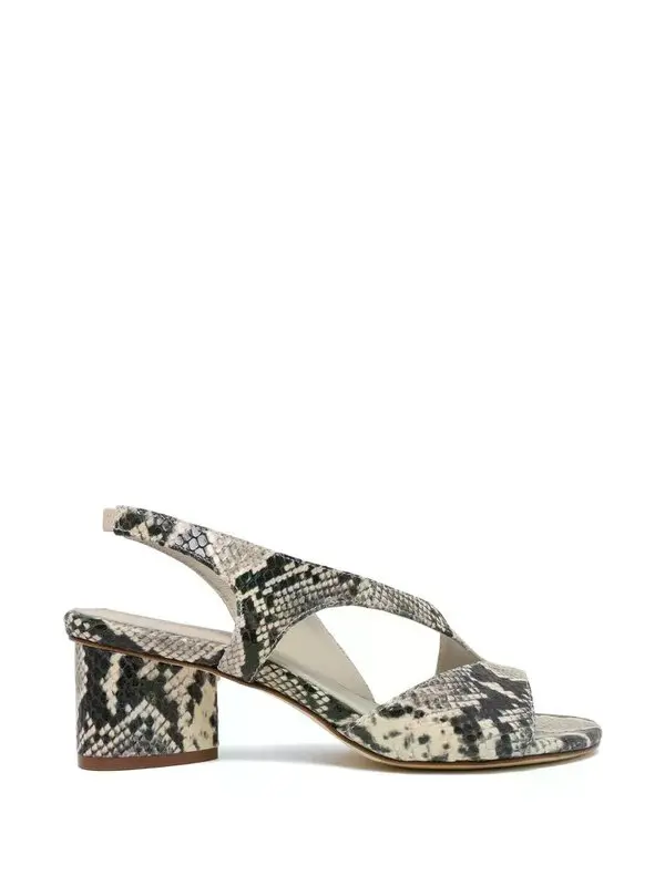 VIC MATIE Snakeskin-effect Slingback Sandals