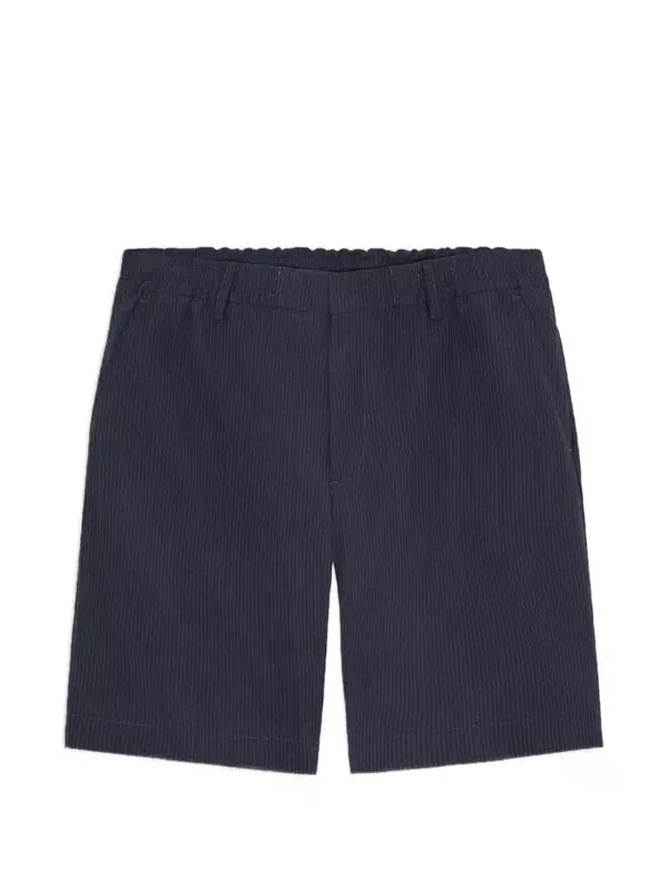 Nn07 Textured Tailored Shorts - Blue