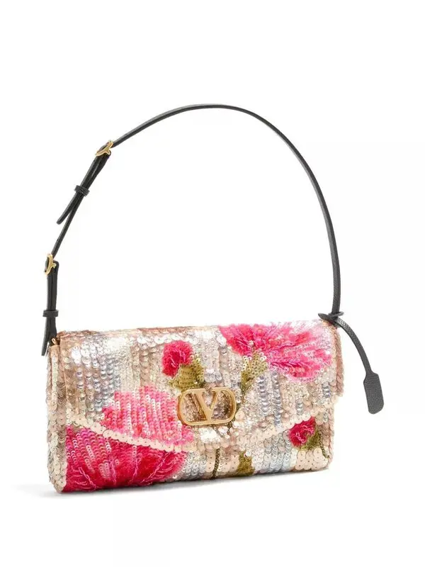 Valentino Garavani Devain Small Embroidered Shoulder Bag