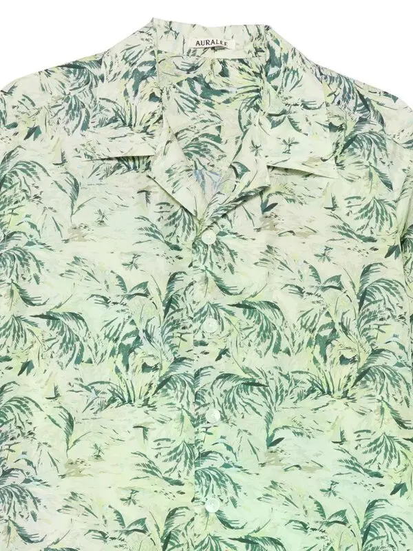 Auralee Airy Printed Short-sleeved Shirt