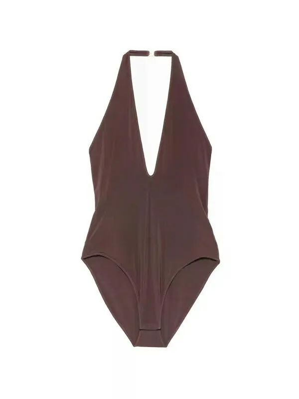 Zimmermann Luna Halterneck Bodysuit - Brown