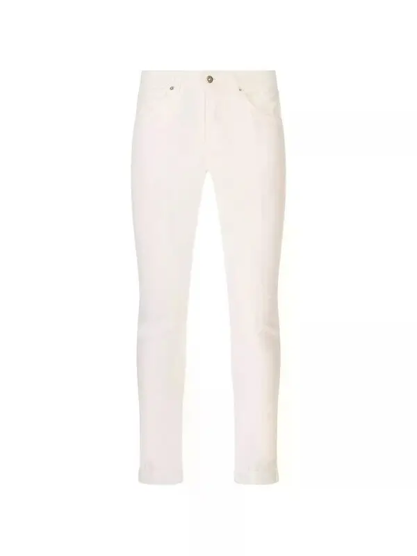 DONDUP Logo Plaque Turn-up Slim-fit Jeans