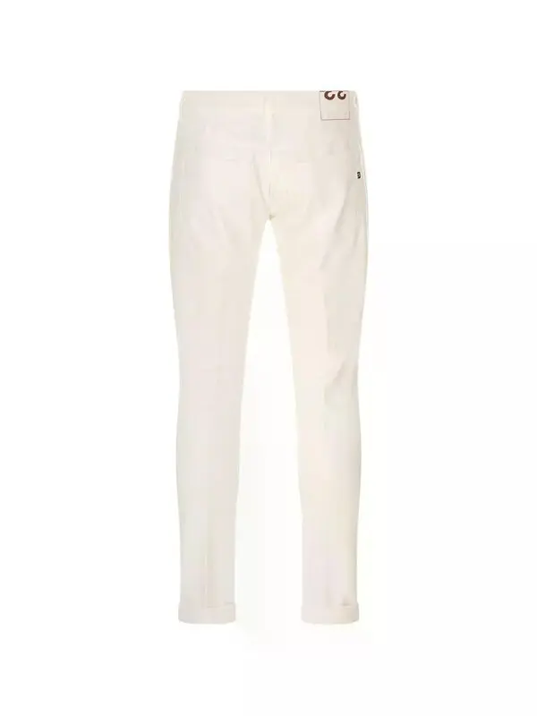 DONDUP Logo Plaque Turn-up Slim-fit Jeans