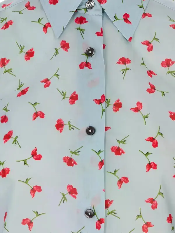 JIL SANDER Cotton Muslin Printed Shirt