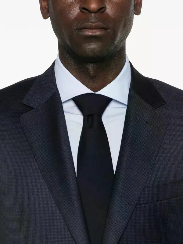 Canali Pocket Micro-check Suit - Blue