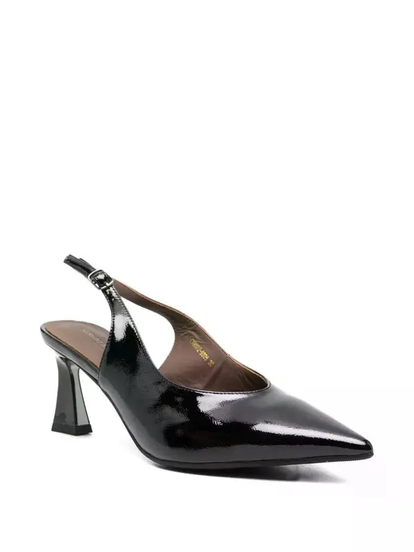 SERGIO MORETTI FIRENZE Pointed Toe Slingback Pumps - Black