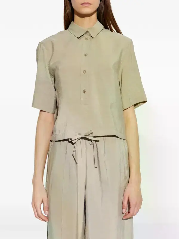 Maison Kitsuné Short-sleeve Shirt With Drawstring Hem