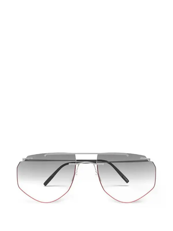 SILHOUETTE Titan Minimal Art Geometric Sunglasses - Silver