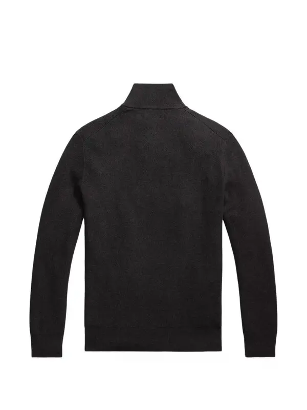 Polo Ralph Lauren Quarter-zip Waffle Knit Sweater - Grey