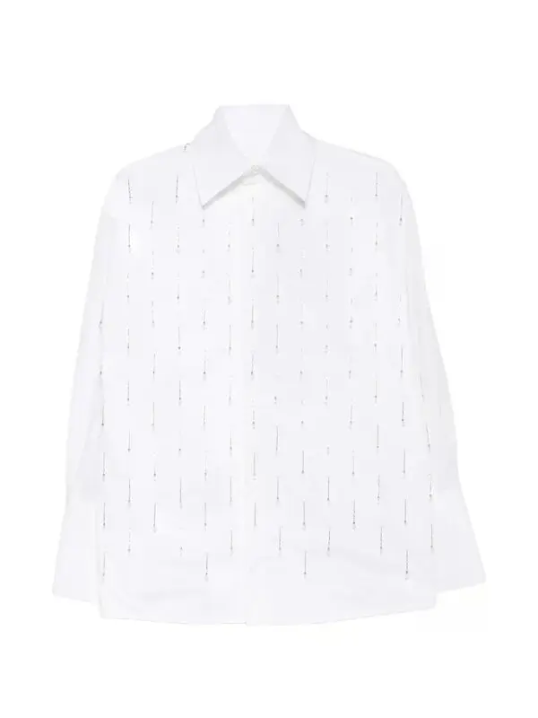 ARMARIUM Malik Crystal Embellished Long-sleeve Shirt - White