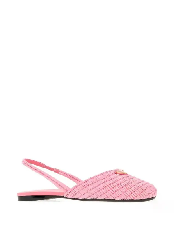 Prada Crochet Slingback Ballerinas