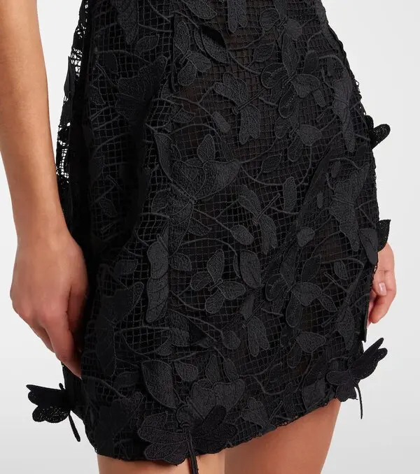 Blumarine Lace Mini Dress - Black