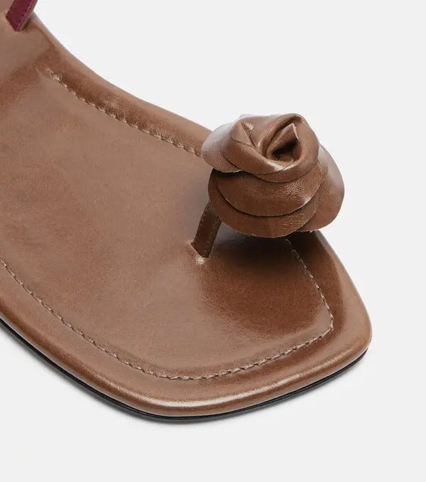 Magda Butrym Floral Appliqué Leather Sandals