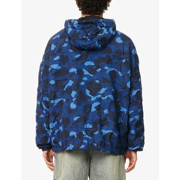 A BATHING APE Camouflage Print Hooded Shell Jacket