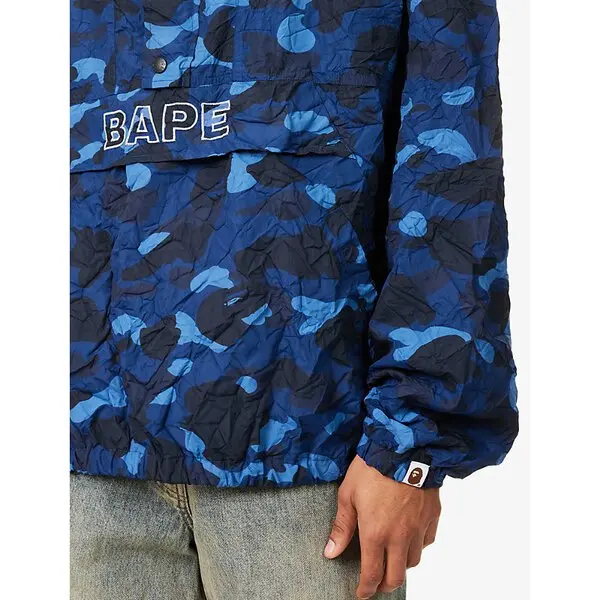A BATHING APE Camouflage Print Hooded Shell Jacket
