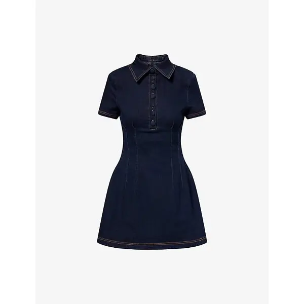 Oddmuse Collared Denim Mini Dress
