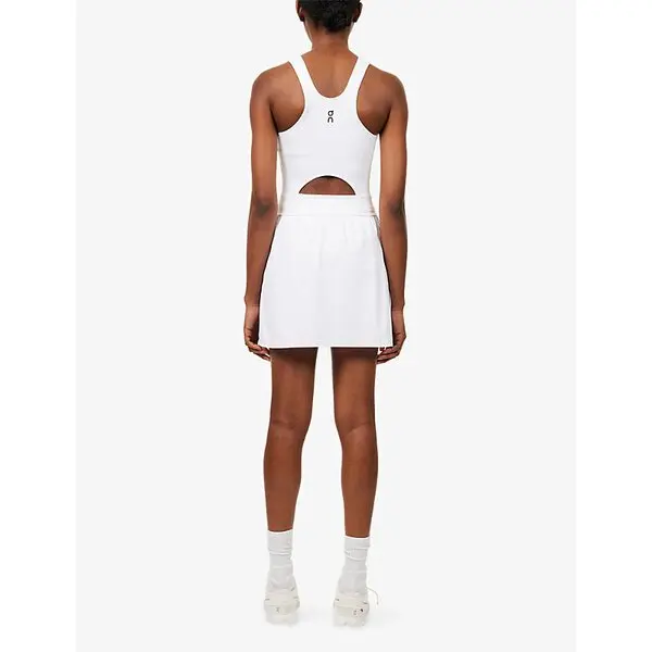 On Logo-print Stretch-woven Mini Dress