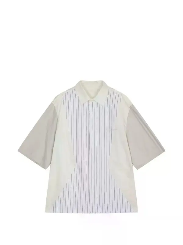 CROQUIS Flap Pocket Striped Shirt - Neutrals