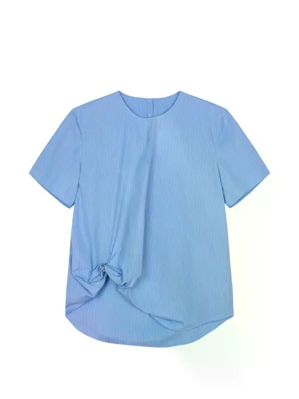 JNBY Pinstripe Pleated Blouse - Blue