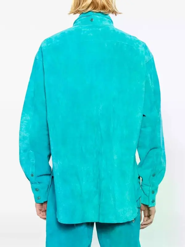 A LEATHER Ribbon Shirt