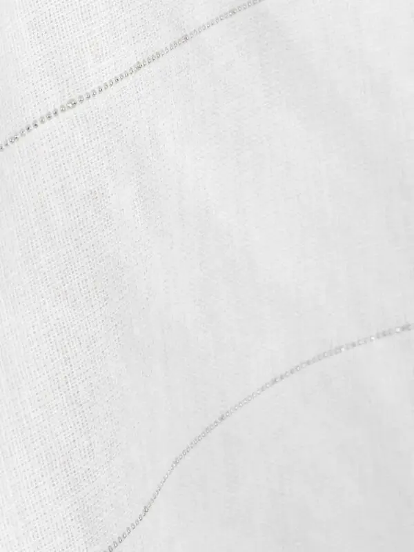 Peserico Frayed Striped Coat - White