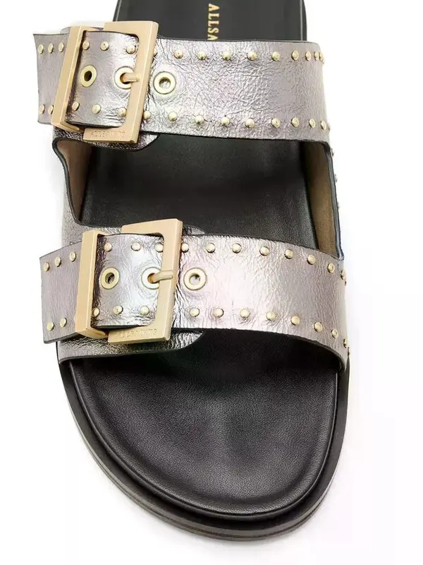 ALLSAINTS Magda Stud-embellished Buckled Flat Sandals