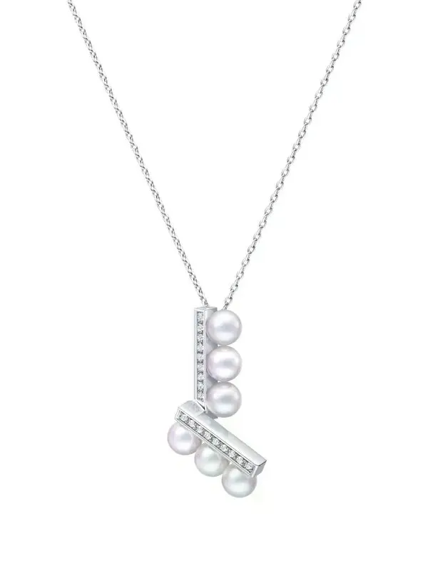 TASAKI Balance Arm Neo Pearl And Diamond Necklace
