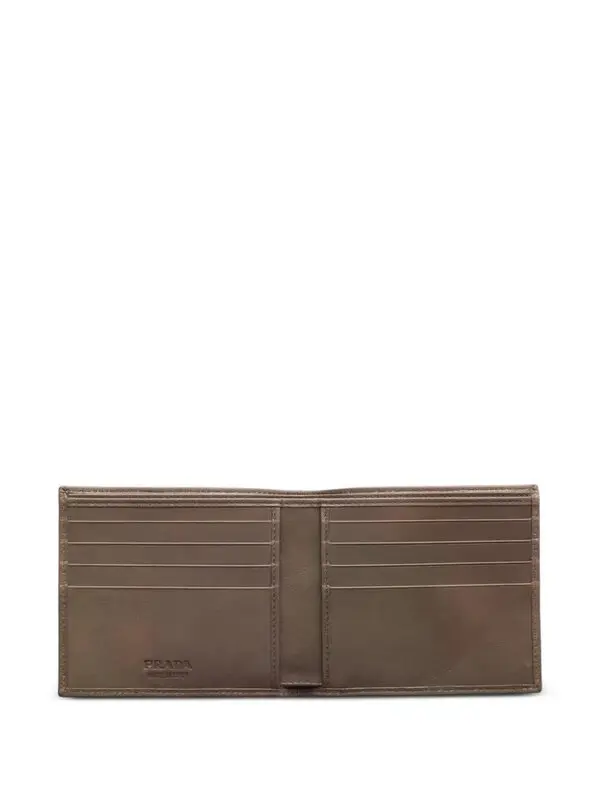 Prada Leather Wallet - Neutrals
