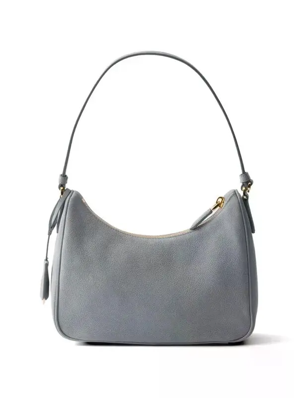 Prada Re-edition 2005 Nubuck And Saffiano Leather Mini-bag - Blue