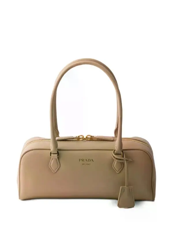 Prada Medium Leather Top-handle Bag - Neutrals