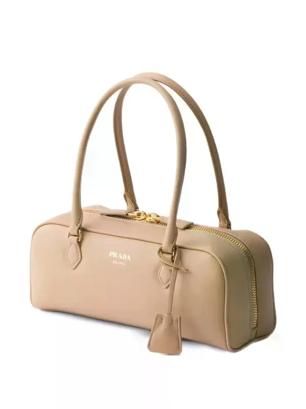 Prada Medium Leather Top-handle Bag - Neutrals