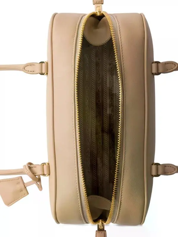 Prada Medium Leather Top-handle Bag - Neutrals