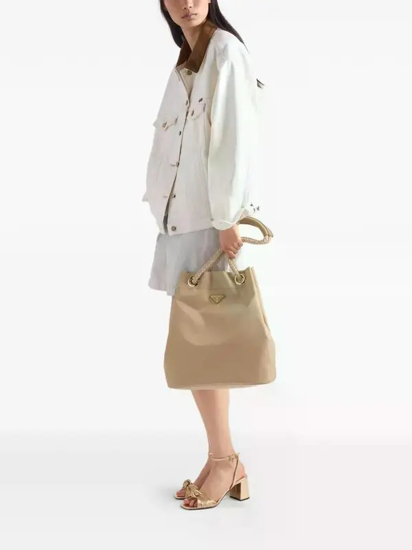 Prada Mariner Large Re-nylon Bucket Bag - Neutrals