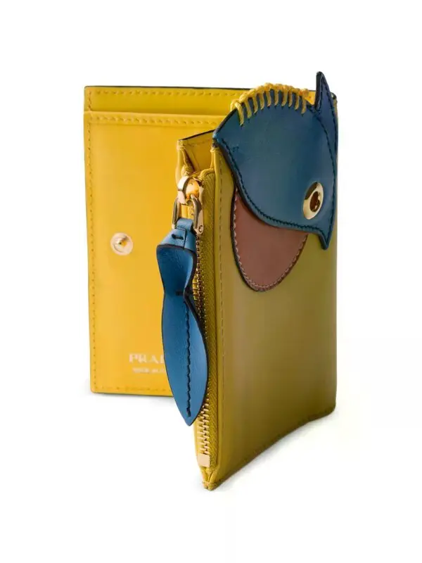 Prada Small Leather Wallet - Yellow