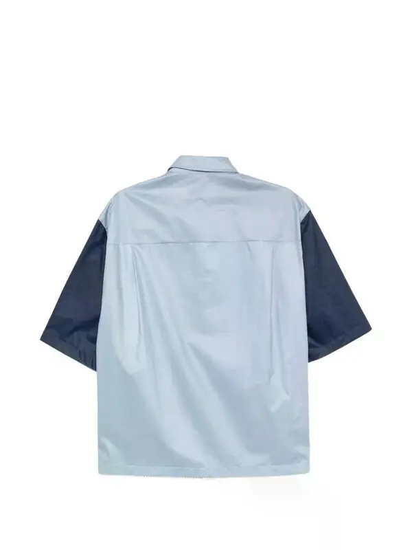 CROQUIS Flap Pocket Striped Shirt - Blue