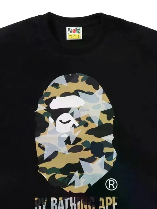 A BATHING APE Ape Head Camouflage-print T-shirt - Black