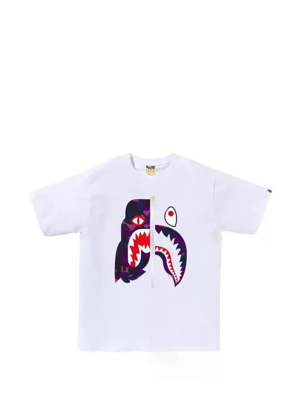 A BATHING APE Shark Graphic T-shirt - White