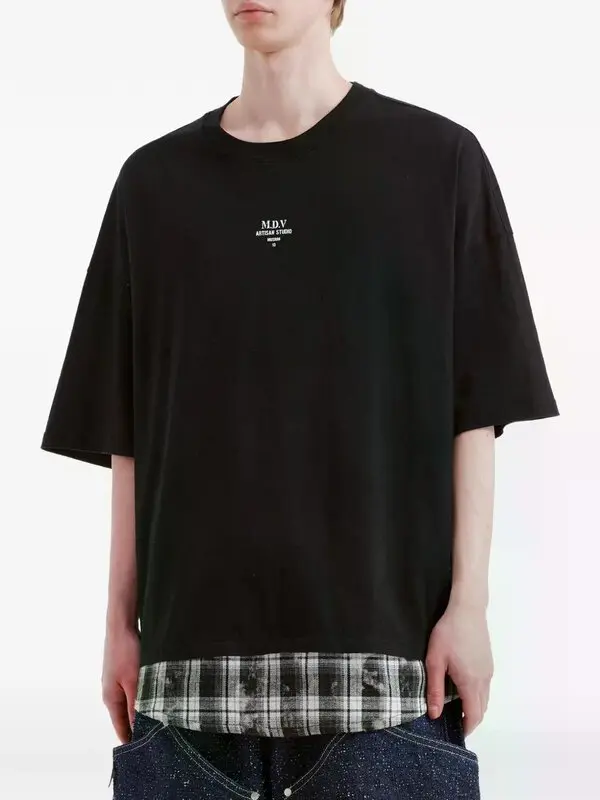 MUSIUM DIV. Layered-effect Logo-print T-shirt
