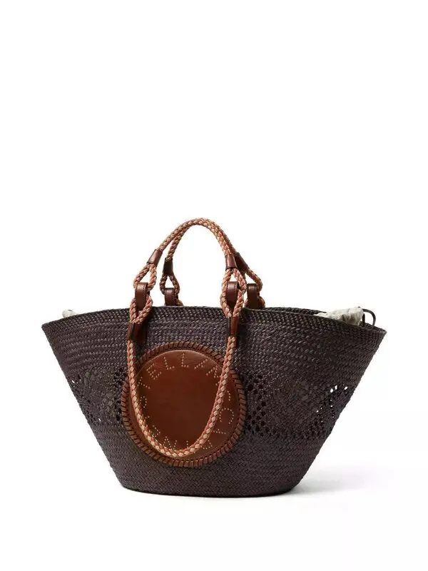 Stella McCartney Large Raffia Tote Bag - Brown