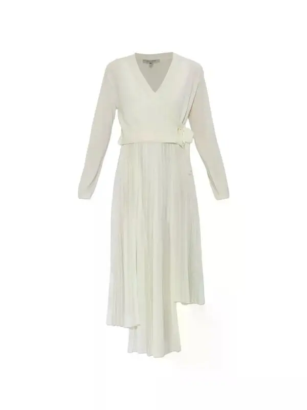 ALLSAINTS Lucille Pleated Midi Dress - Neutrals
