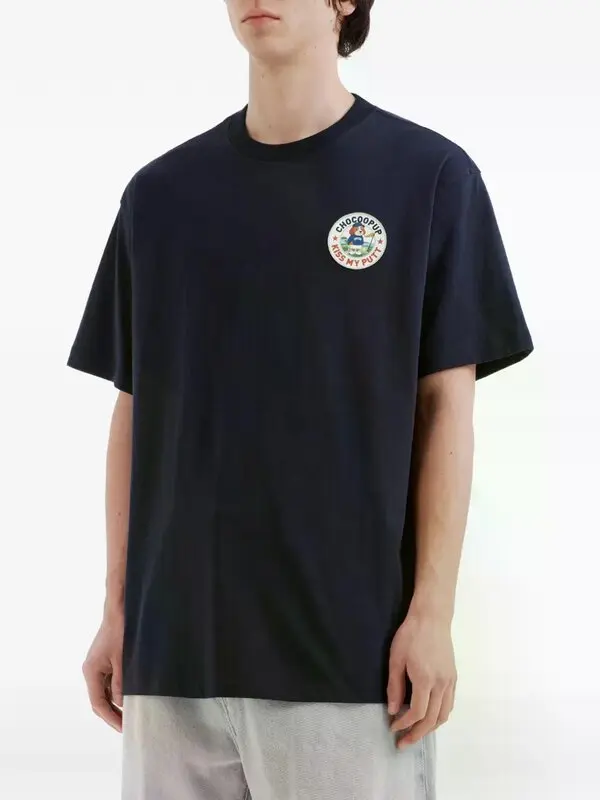 CHOCOOLATE Logo-patch T-shirt - Blue