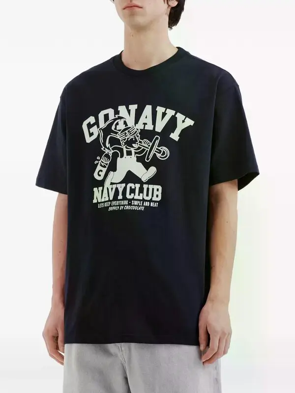 CHOCOOLATE Graphic-print Logo-patch T-shirt