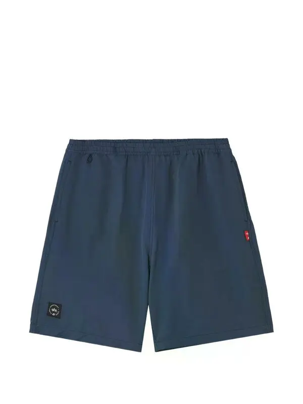 Izzue Logo-patch Elasticated-waist Shorts - Blue
