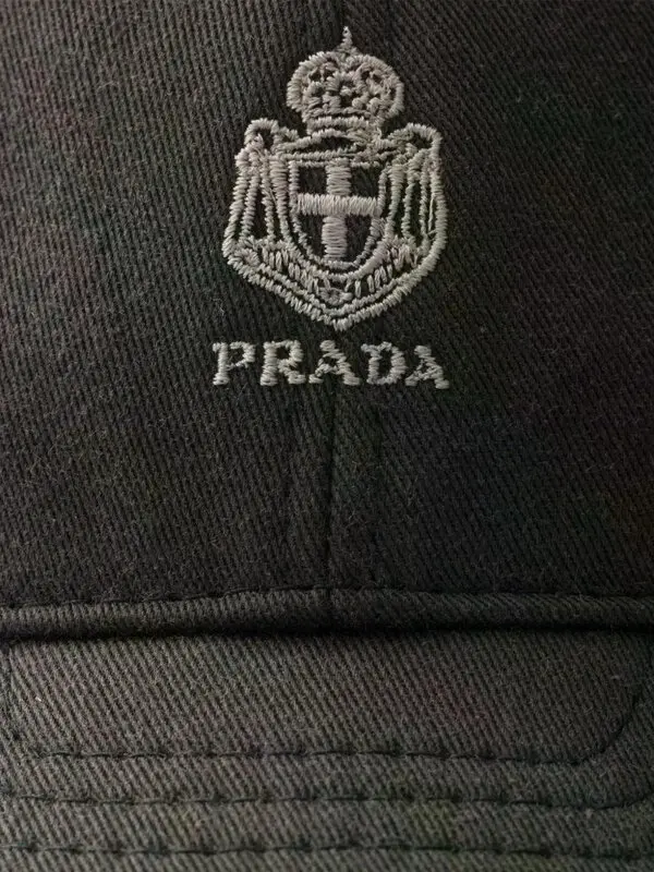 Prada Gabardine Baseball Cap With Embroidered Logo